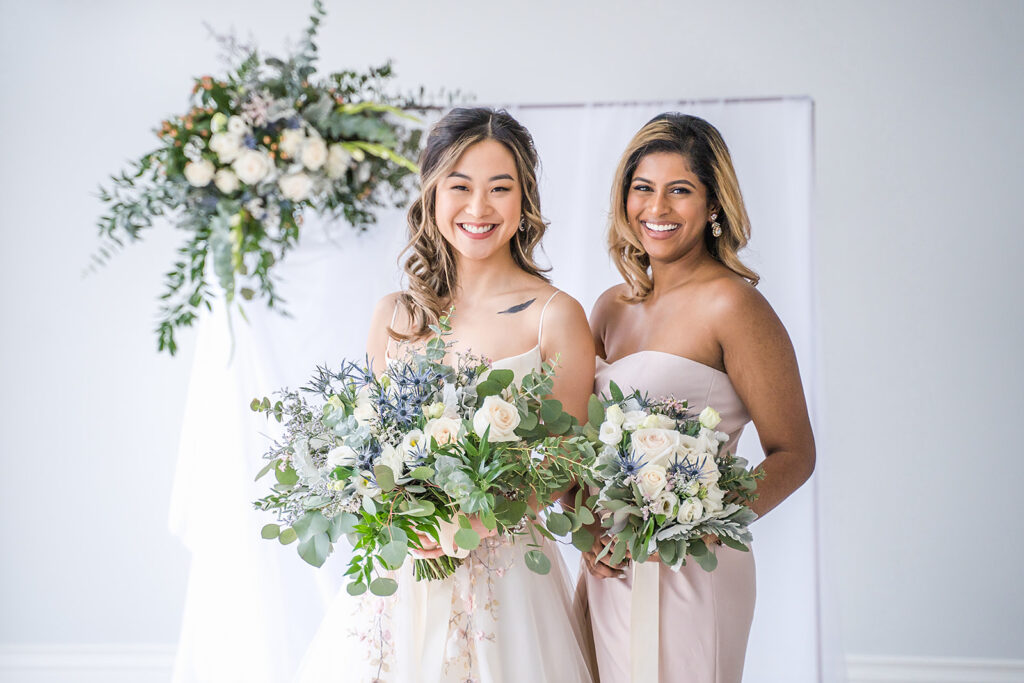 An intimate wedding, in classic blue - Today's Bride